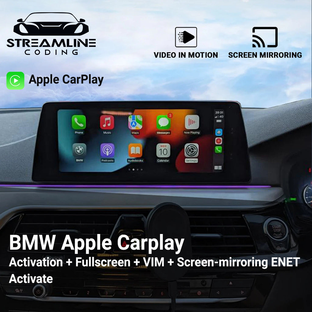 BMW Apple Carplay Activation + Fullscreen + VIM + Screen-mirroring ENE ...
